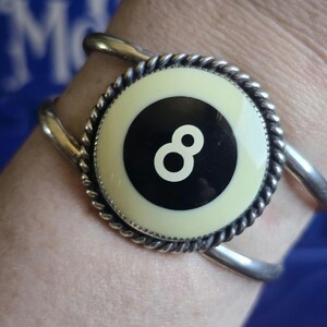 Inverted Billiard Ball Bracelet: Sterling Silver .925, 6.5-6.8" Wrist ...