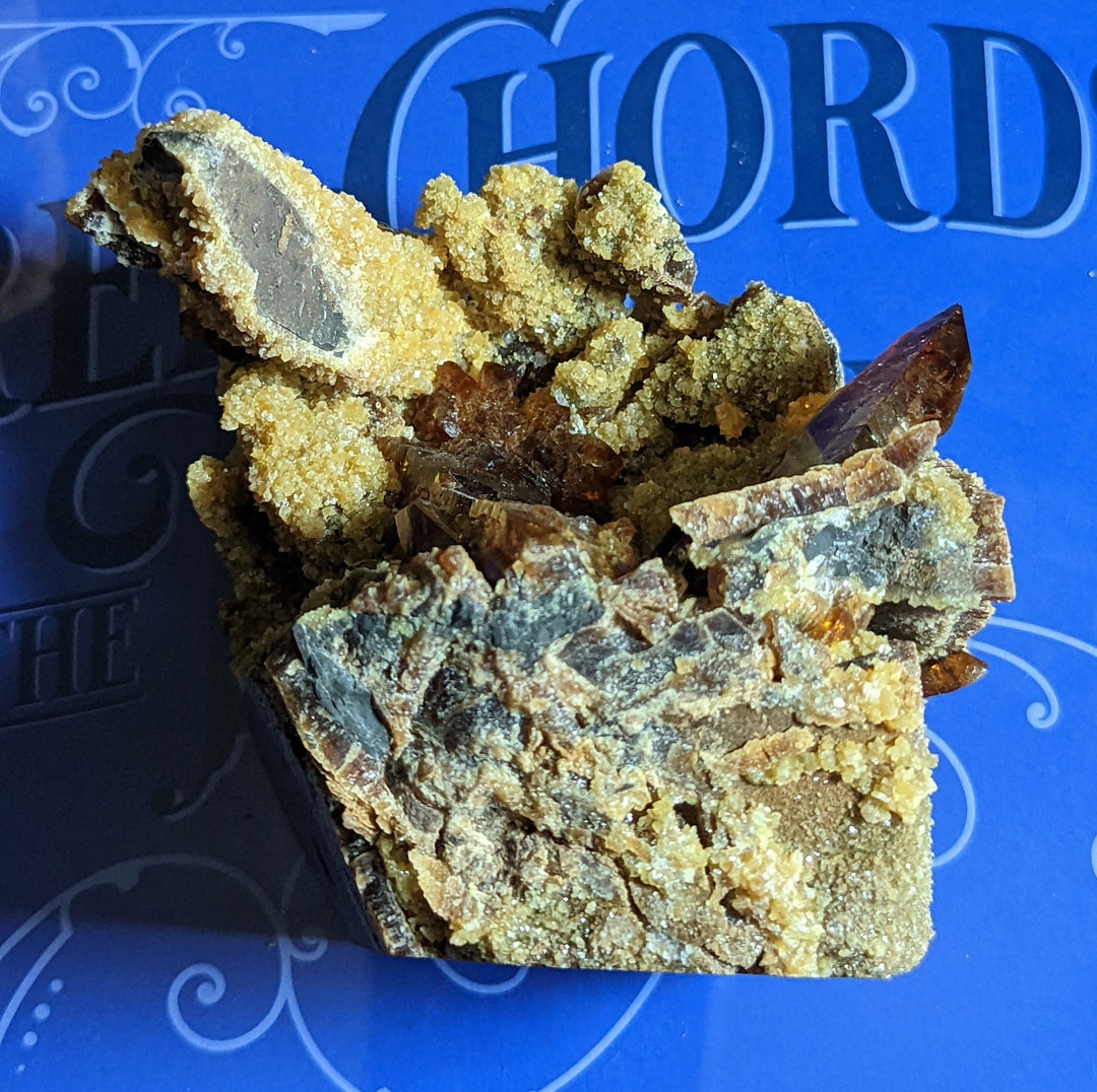 Beautiful Golden Barite Cluster With Barite Crystals & a Perfect Barite ...