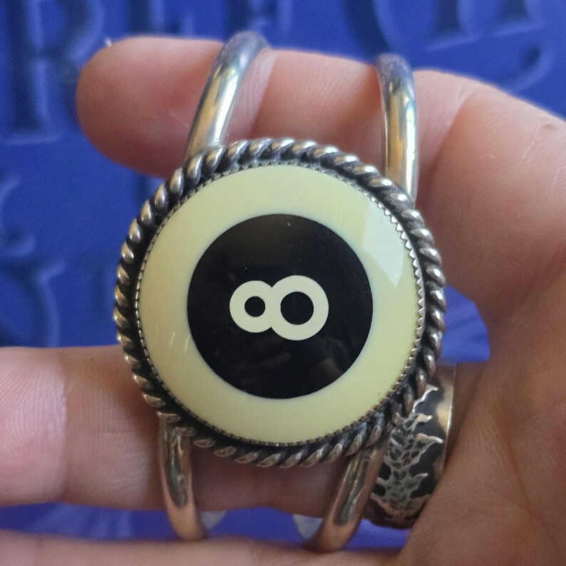 Inverted Billiard Ball Bracelet: Sterling Silver .925, 6.5-6.8" Wrist ...