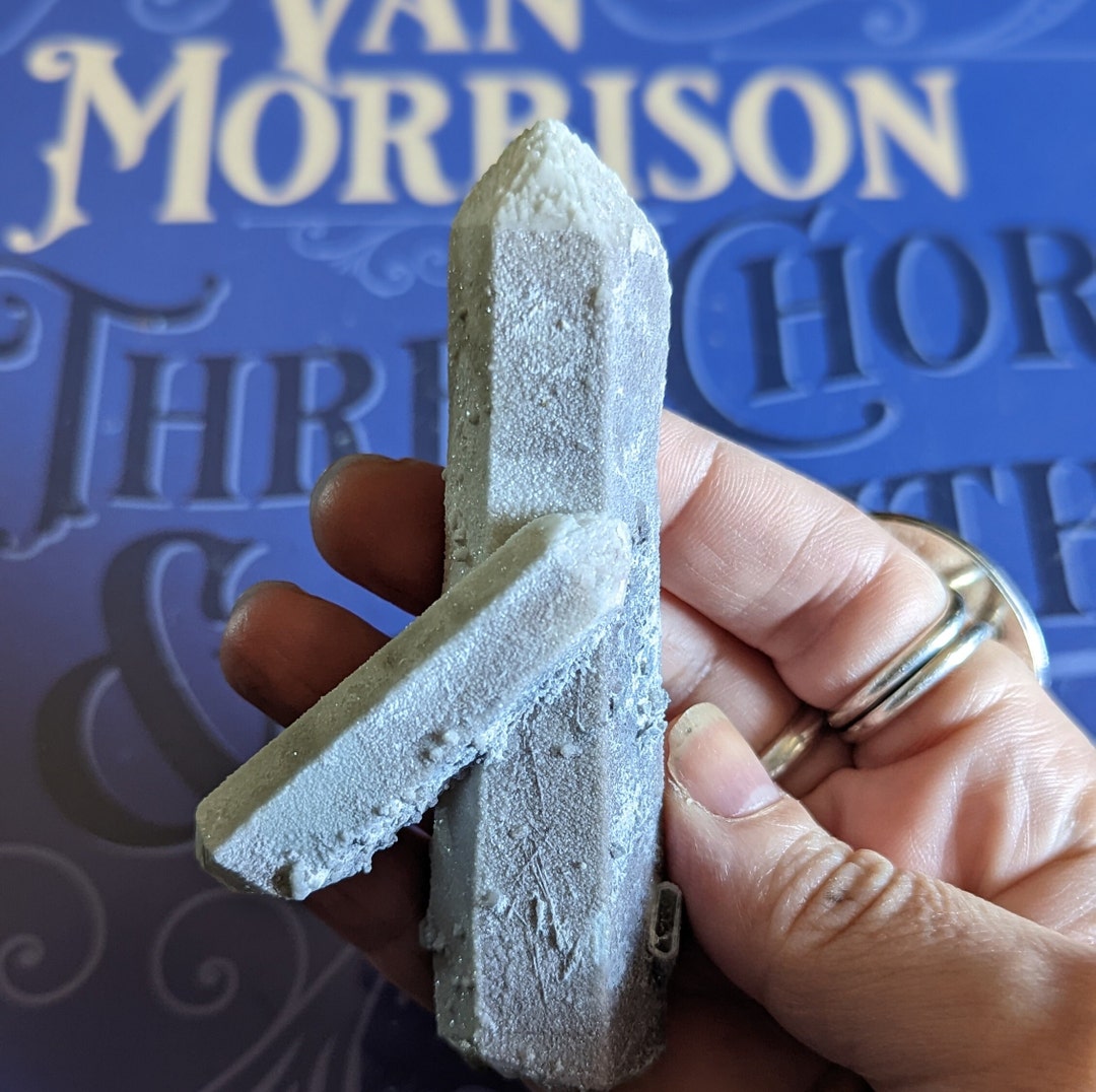 Candle Quartz Crystal: Milky Quartz With Calcite Druzy - Inner Mongolia ...