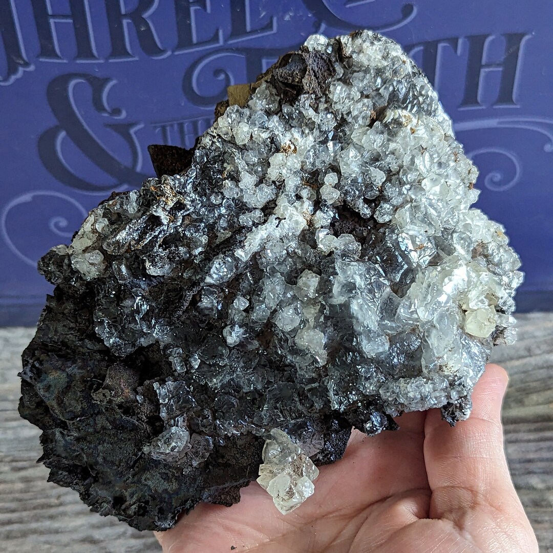 Gorgeous Black Goethite, Calcite and Limonite Specimen With Some ...