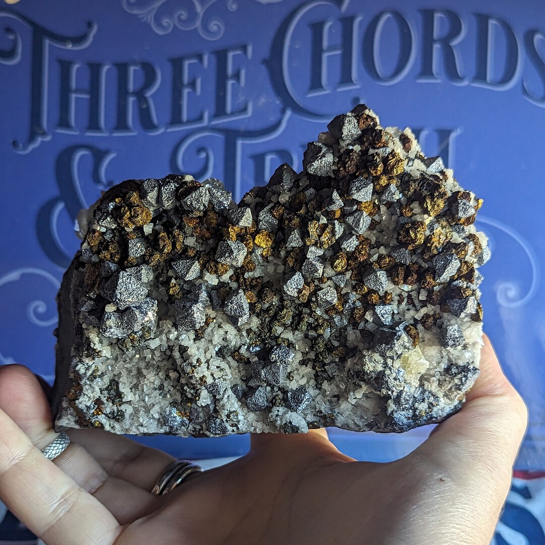 Nailhead Calcites With Galena Octahedrals on a Sparkly Dolomite and ...