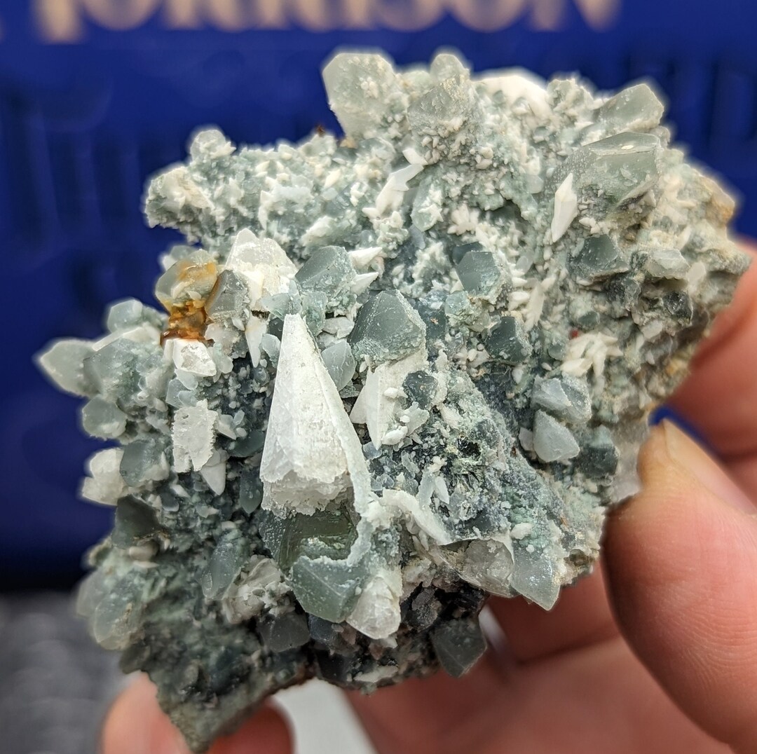 Unique Calcite , Pyrite and Chlorite Quartz Cluster, Small Cabinet - Etsy