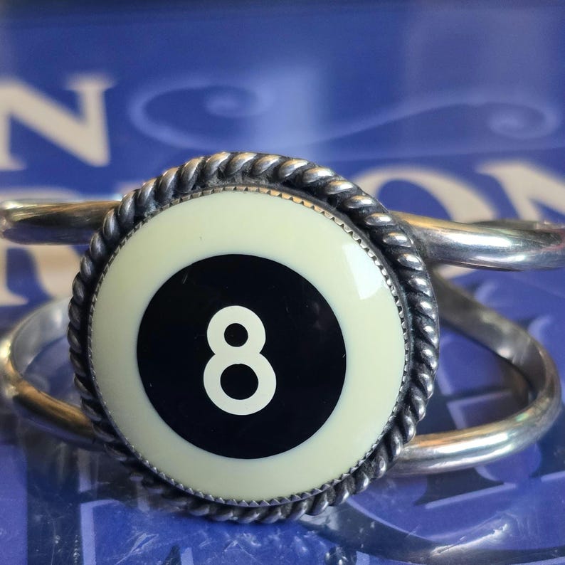 Inverted Billiard Ball Bracelet: Sterling Silver .925, 6.5-6.8" Wrist ...