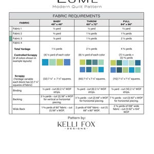 Lume Quilt Pattern: Modern Scrap Fabric Design (PDF Download) - Etsy