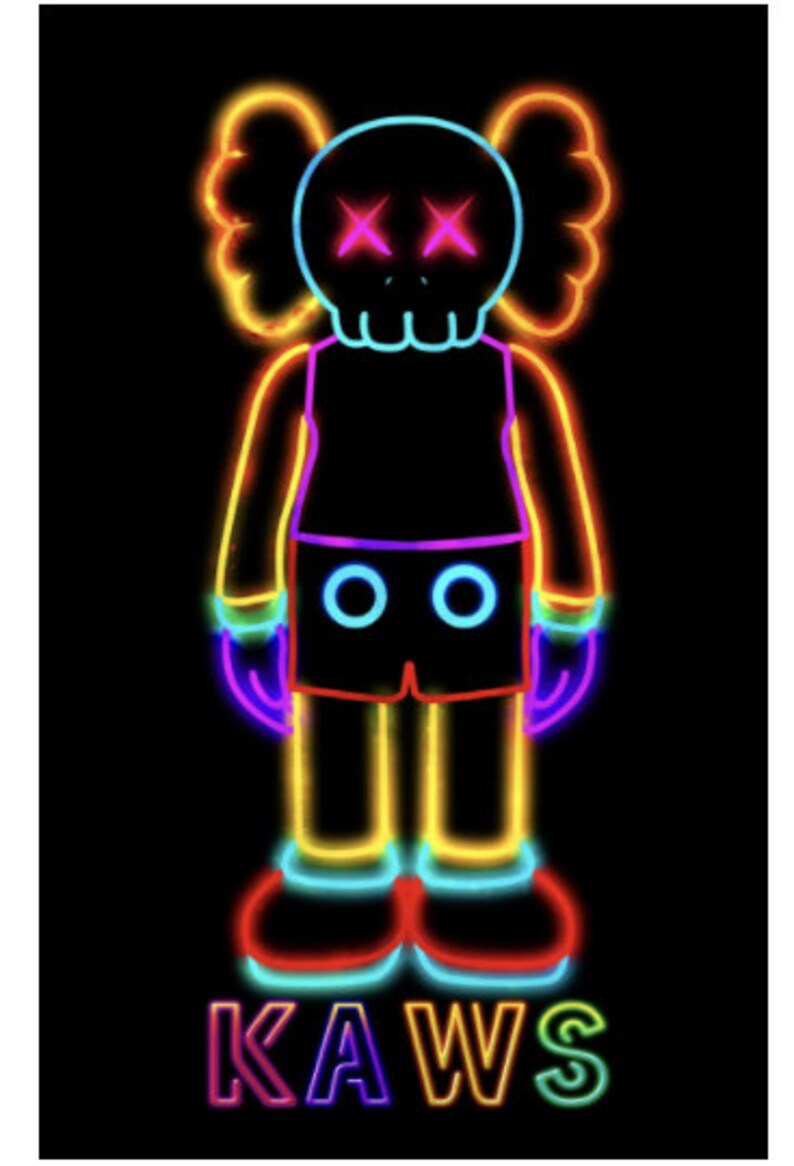 Colorful KAWS LED Neon SignCustom Street Fashion Neon Wall | Etsy