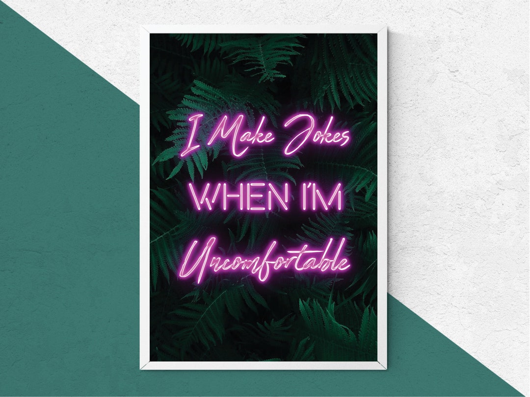 Chandler Bing Quote Print || Neon Chandler Quote Art, Friends Quote, I ...