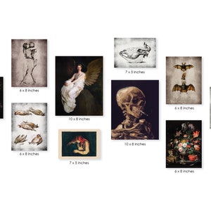 Moody Macabre Print Set of 10 | Antique Reproduction Prints. Macabre ...