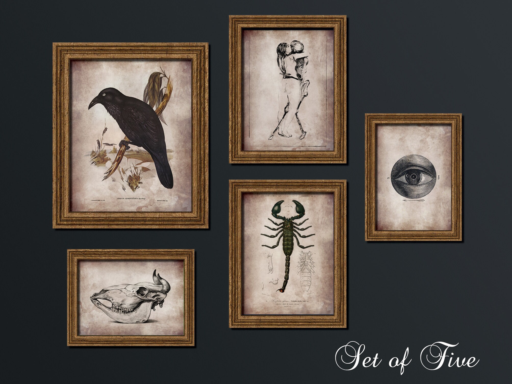 Gothic Print Set of 5 Gothic Antique Reproduction Prints. - Etsy