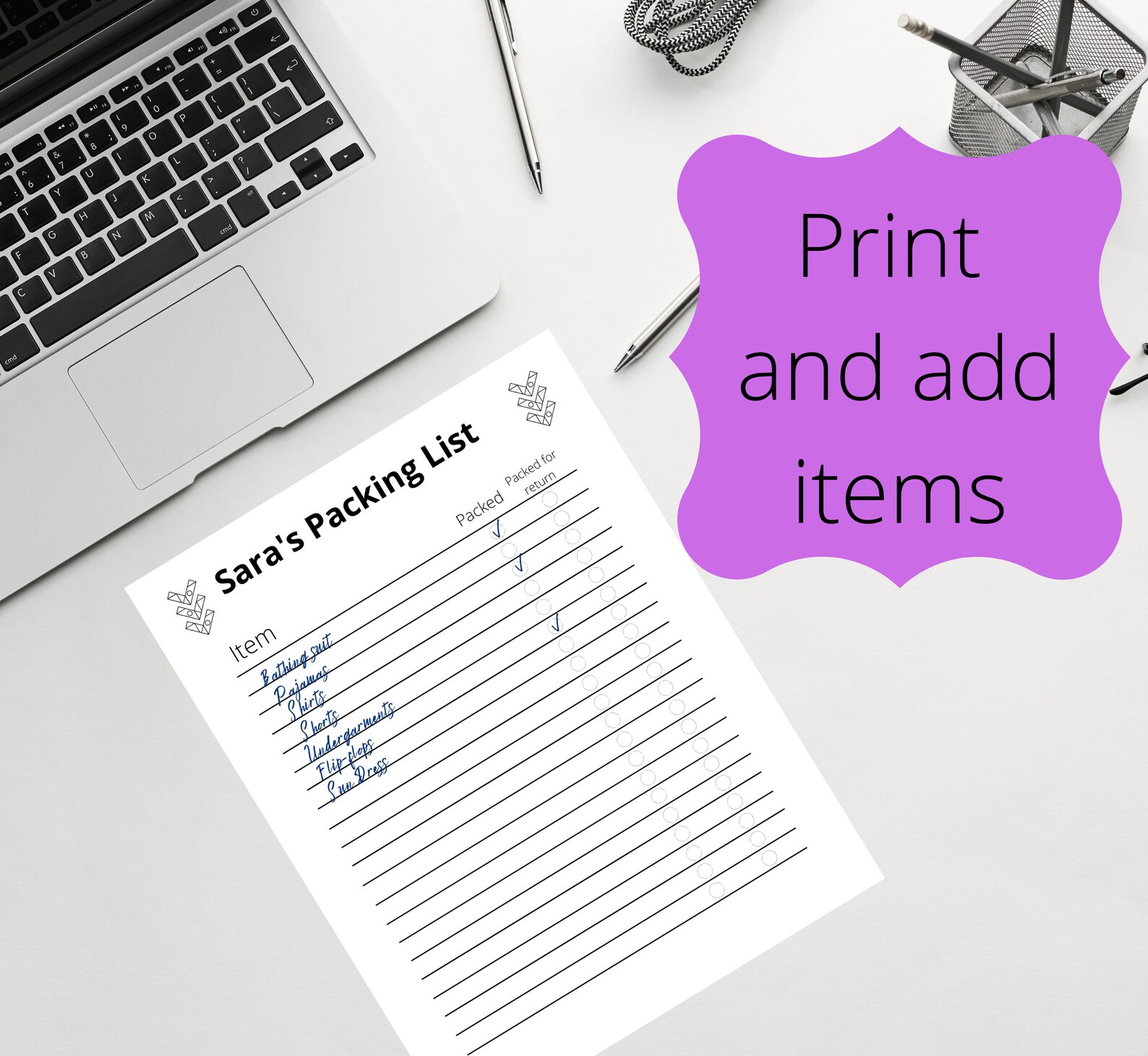 Travel Packing List Template, EDITABLE, Printable, Holiday Must Have ...