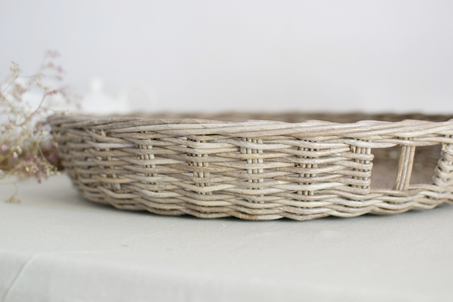 Round Wicker Tray Serving Tray Breakfast Tray Handmade - Etsy