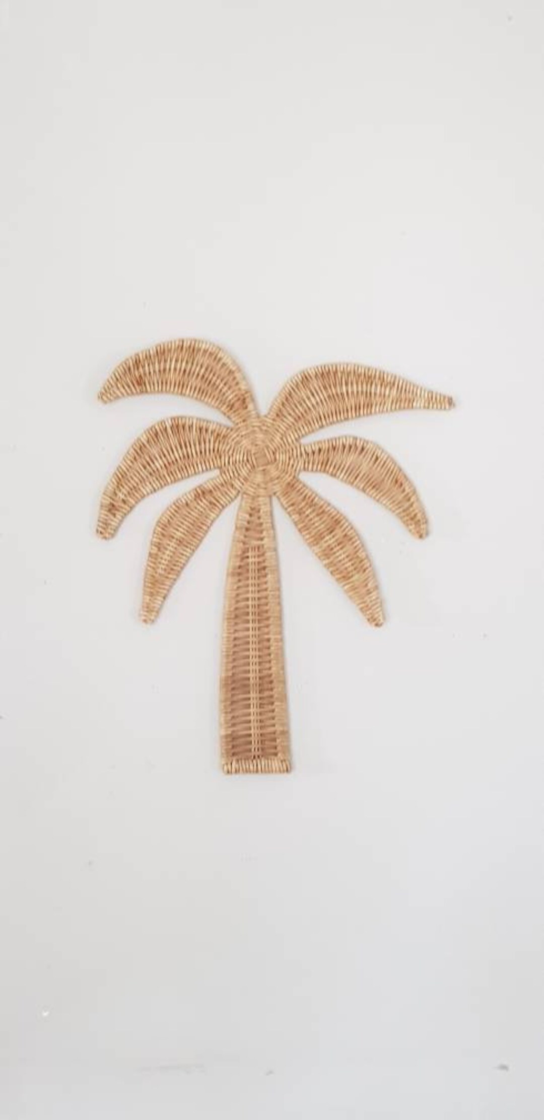 Wall Decor Palm Tree, Wicker Wall Decor, Wicker Palm Tree, Coastal Wall ...