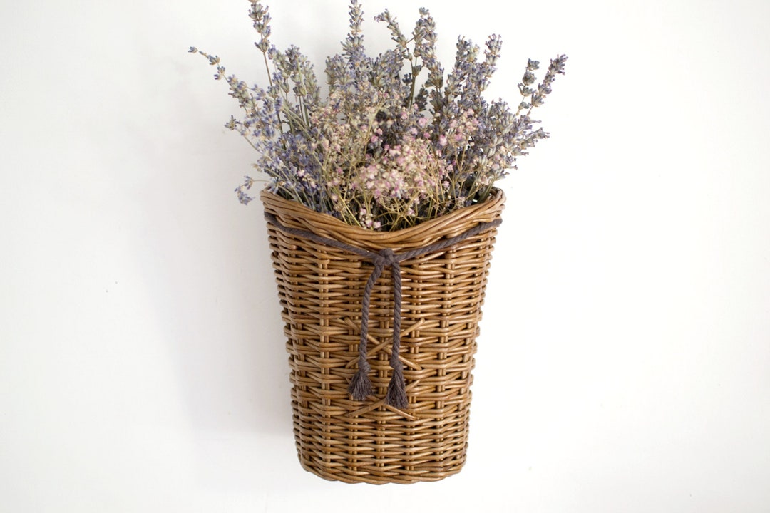 Wicker Hanging Basket: Front Door Wall Decor - Etsy