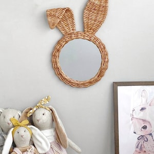 Nursery Mirror, Baby Mirror, Wicker Mirror, Wall Mirror, Wall Decor ...