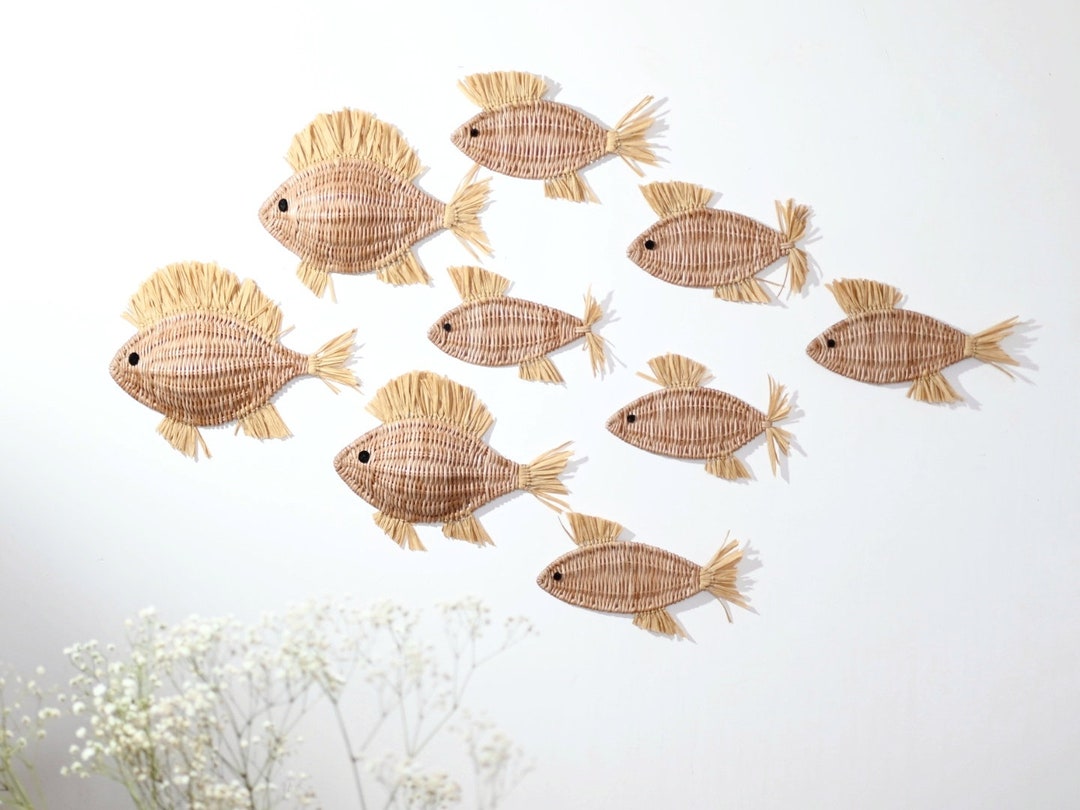 Wicker Fish Wall Decor: Marine Nursery Art - Etsy