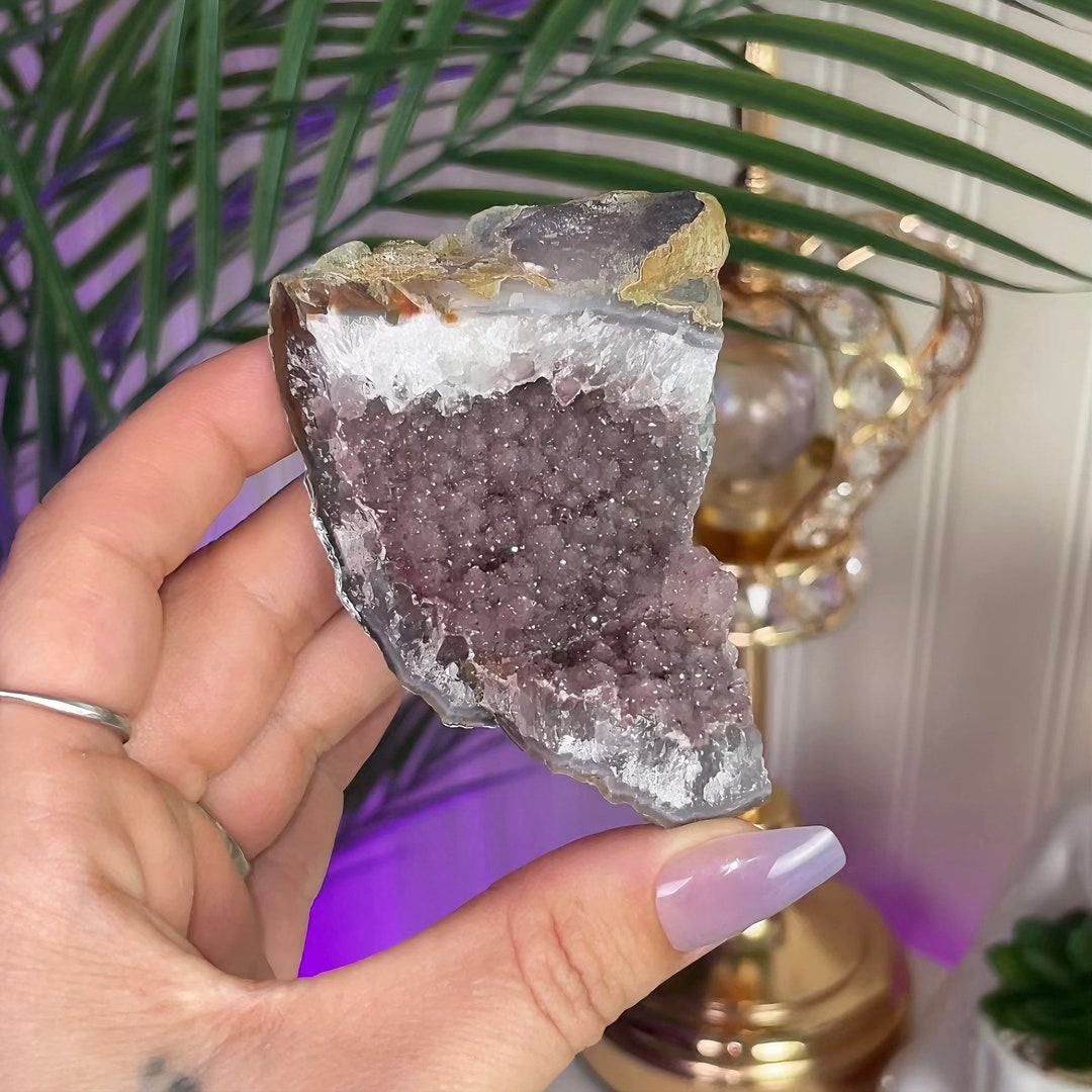 Rare High Quality Pink Sugar Amethyst Cluster - Etsy