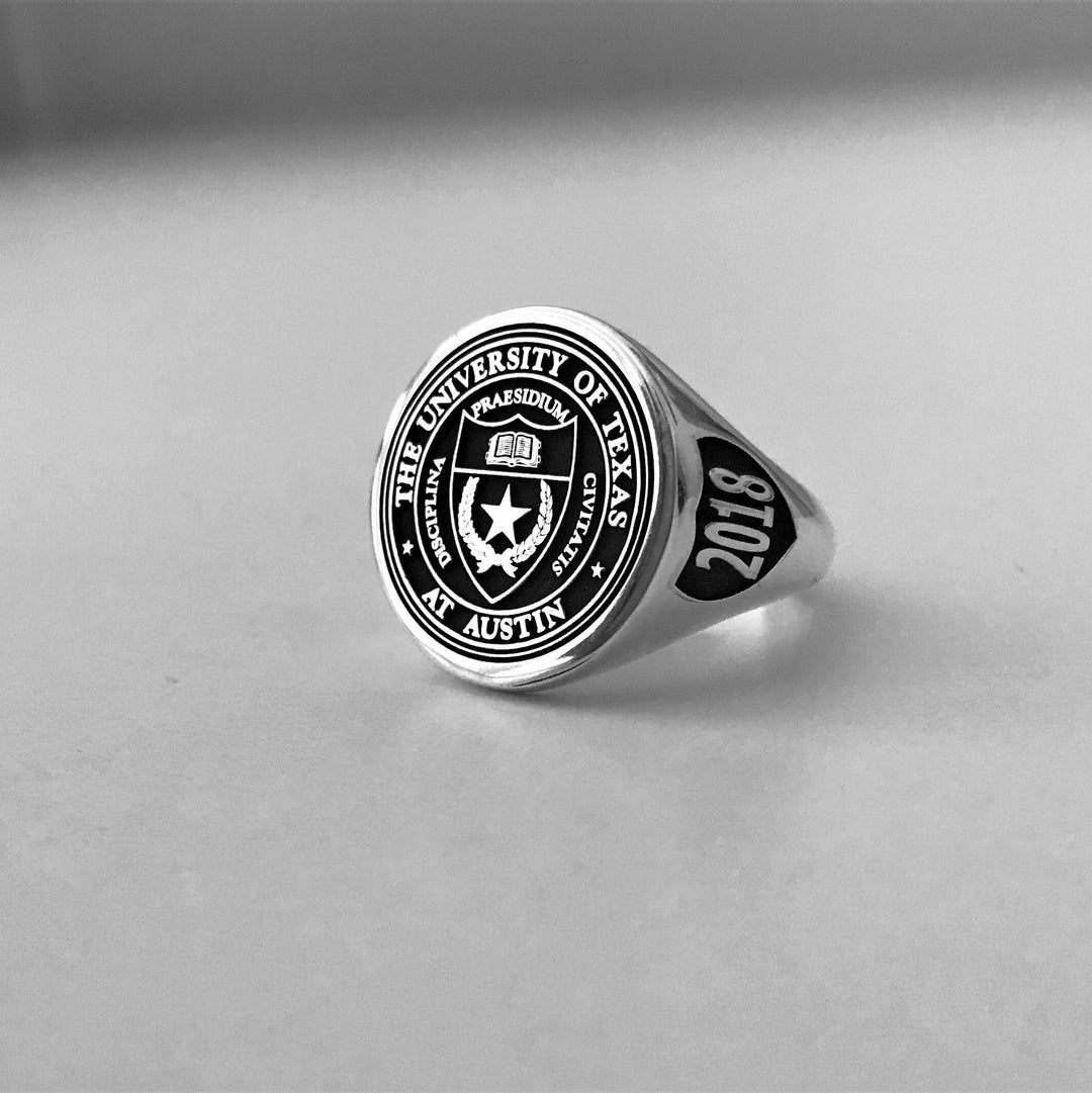 Custom College Ring, 925 Sterling Silver Ring, Class Ring, School Ring ...