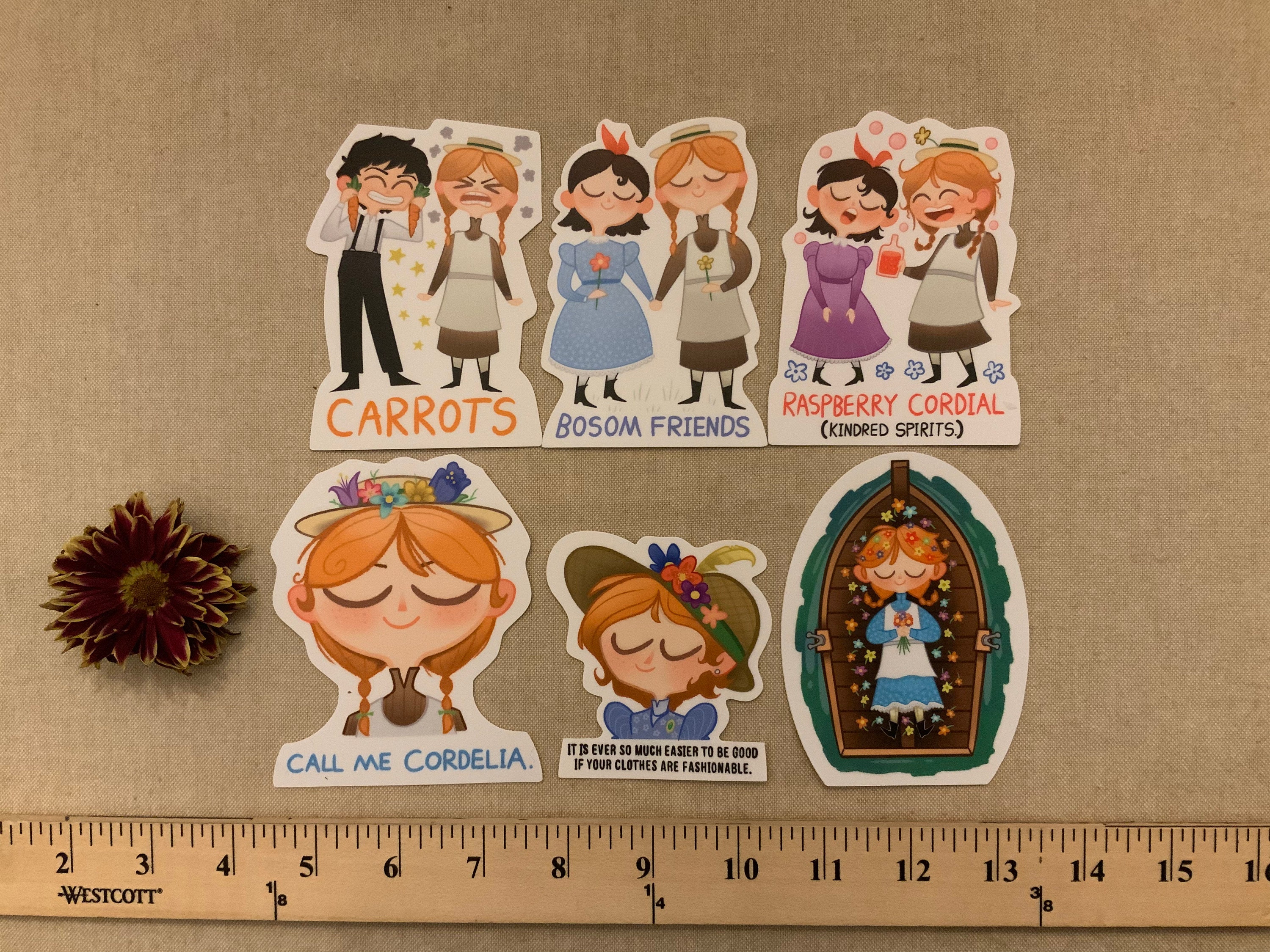 Anne of Green Gables Stickers. Anne With an E Vinyl Stickers - Etsy
