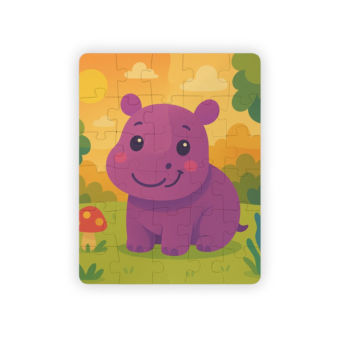 Hippo Kids' Puzzle, 30-piece - Etsy
