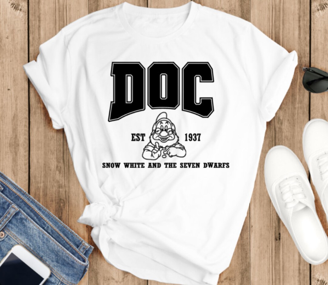 Snow White Seven Dwarfs Doc Vinyl Iron-on Heat Transfer - Etsy