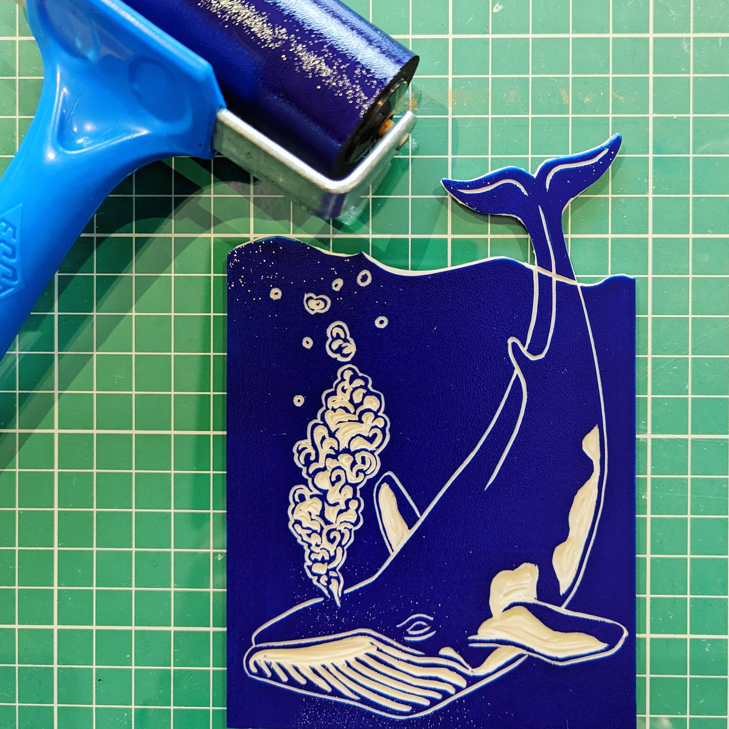 Minke Whale, Hand Printed Linocut - Etsy