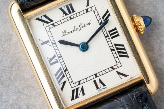 1970s Bueche-Girod 18K Tank Mechanical Large Model - Gem