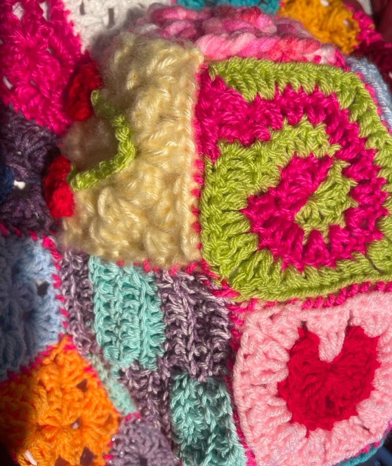 Crochet Multi Granny Square Cowboy Hat - Etsy