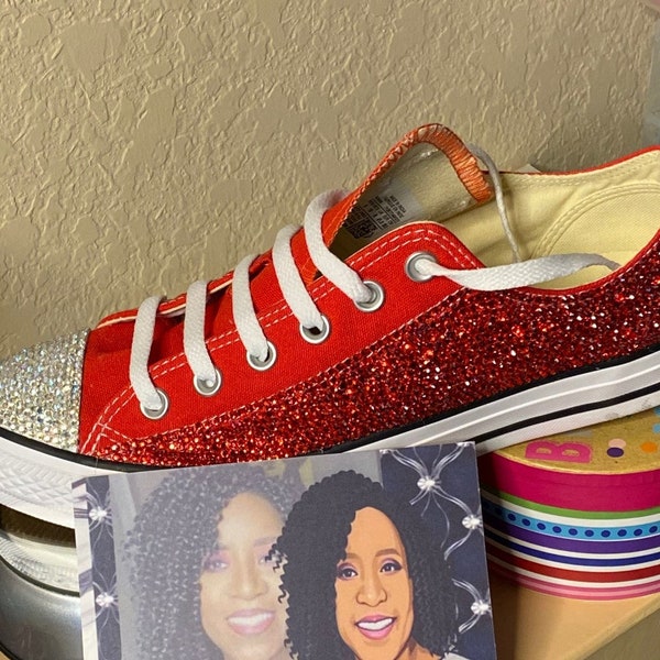 Blinged Out Converse - Etsy