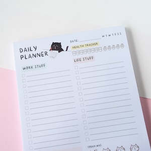 Cat Daily Planner Notepad to Do List Notepad Cute Memo Pad Kawaii ...