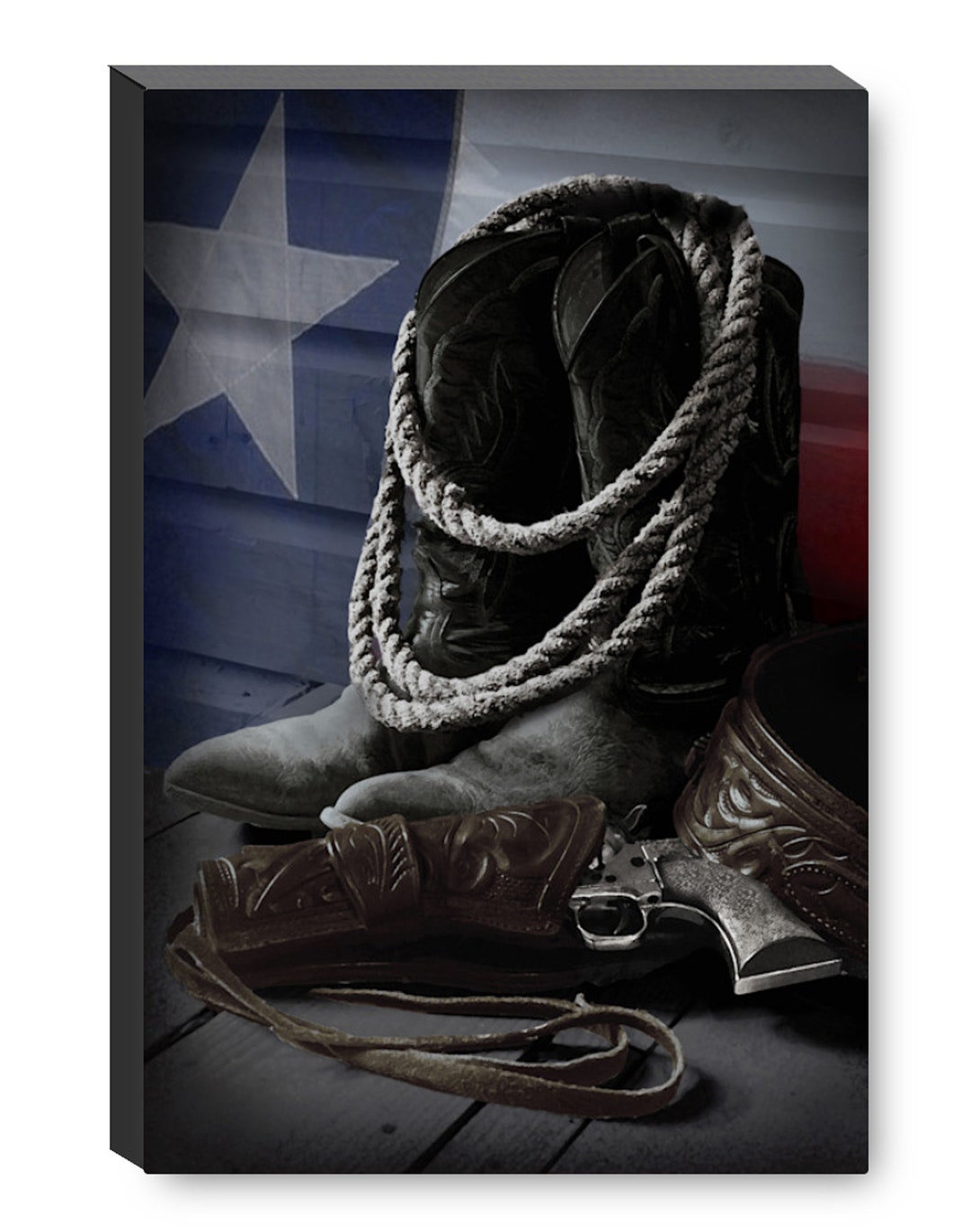 Lone Star Cowboy Gear - Western Canvas Print 16x24 - Etsy