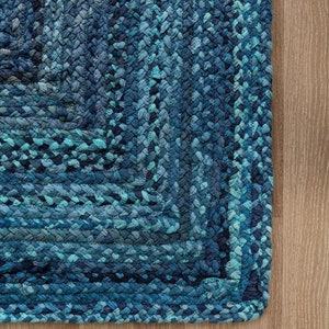 5x8ft Sky Blue Cotton Braided Rug,boho Home Decor Livingroom Bedroom ...