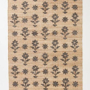 Handmade Jute Cotton Flower Kilim Rug,caucsian Turkish Traditional ...