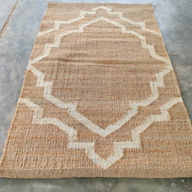 Jute Floral Rug - Etsy