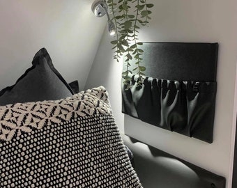 Caravan or Motorhome Double Storage Pockets / Pouch Leatherette Drop ...