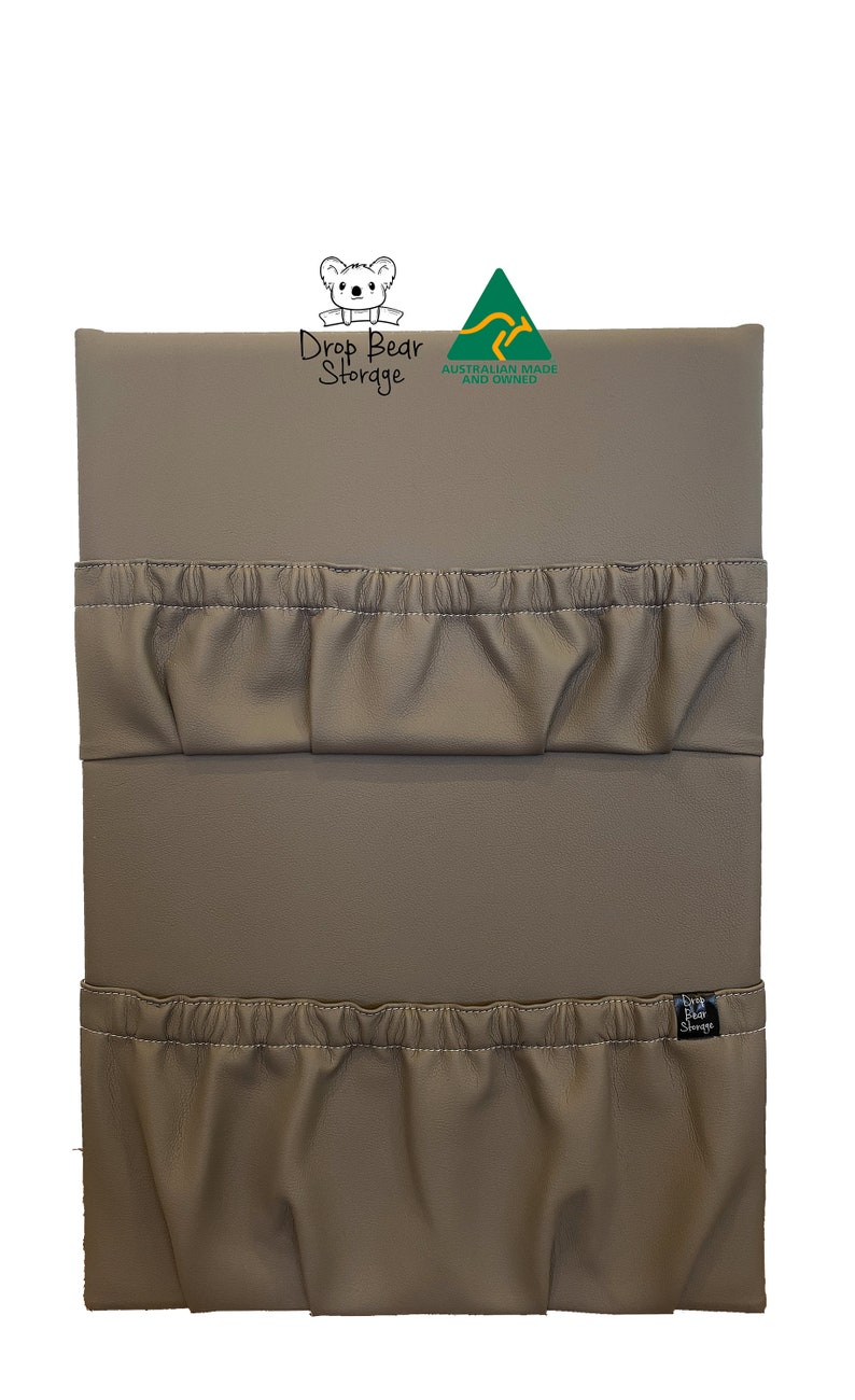 Caravan or Motorhome Double Storage Pockets / Pouch Leatherette Drop ...