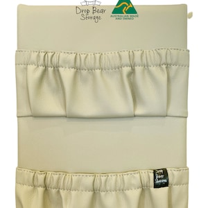 Caravan or Motorhome Double Storage Pockets / Pouch Leatherette Drop ...