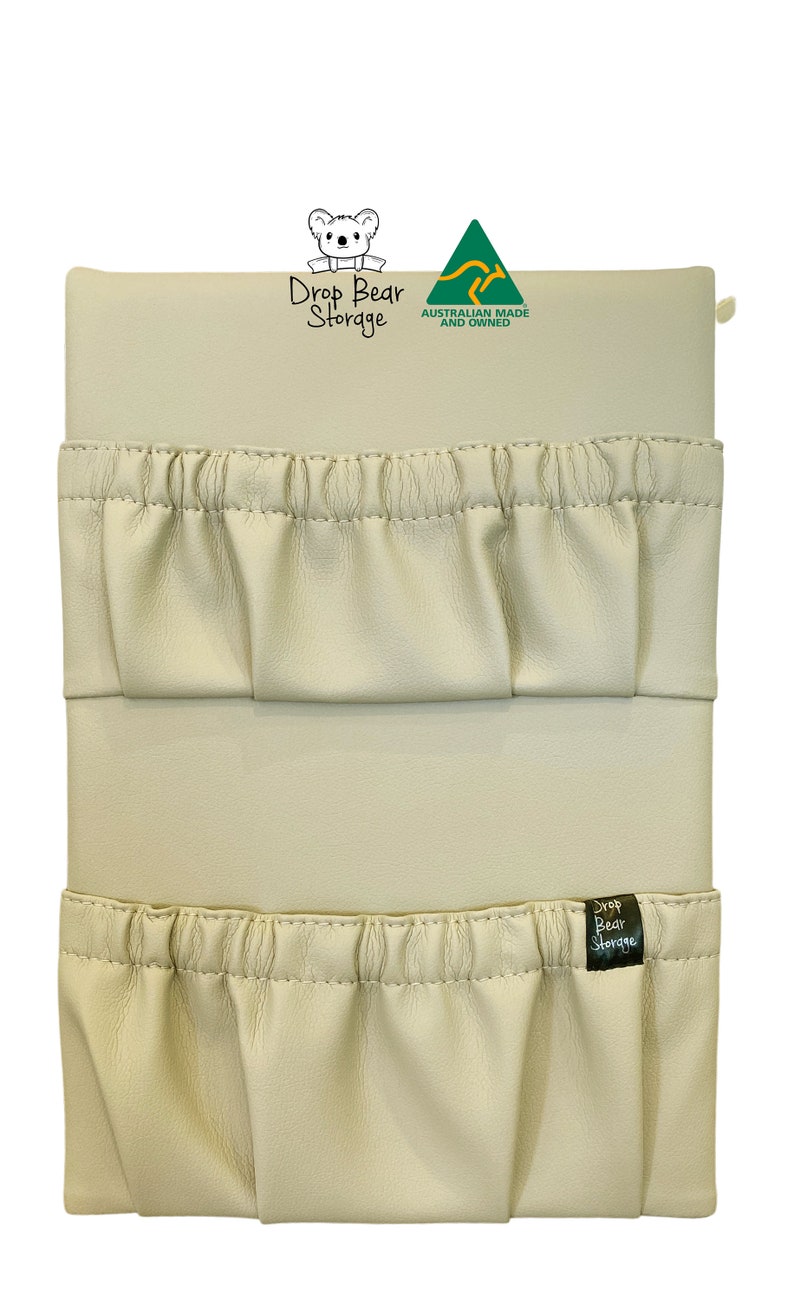 Caravan or Motorhome Double Storage Pockets / Pouch Leatherette Drop ...