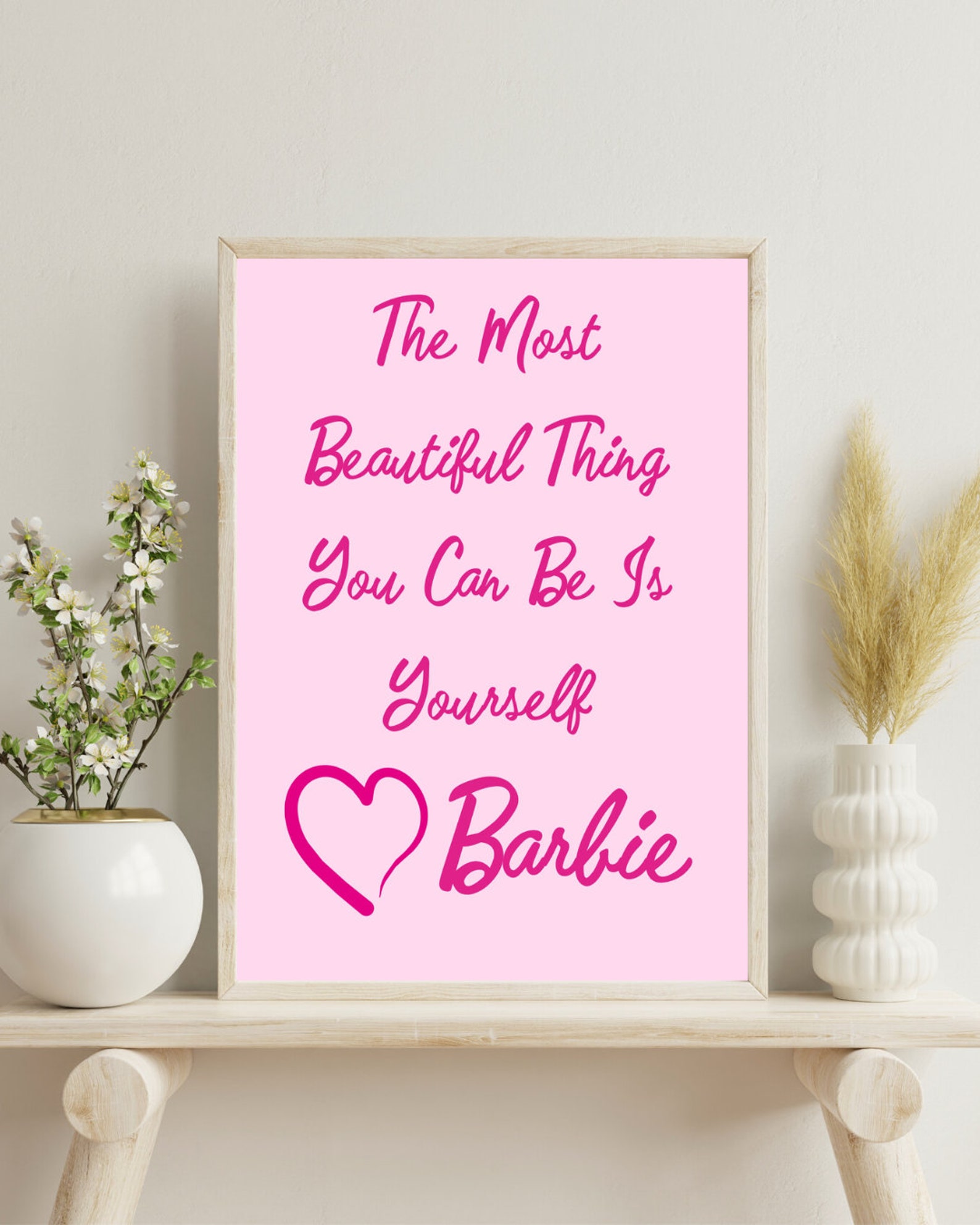 Empowerment in Pink: Inspiring Barbie Quote Digital Print - Etsy