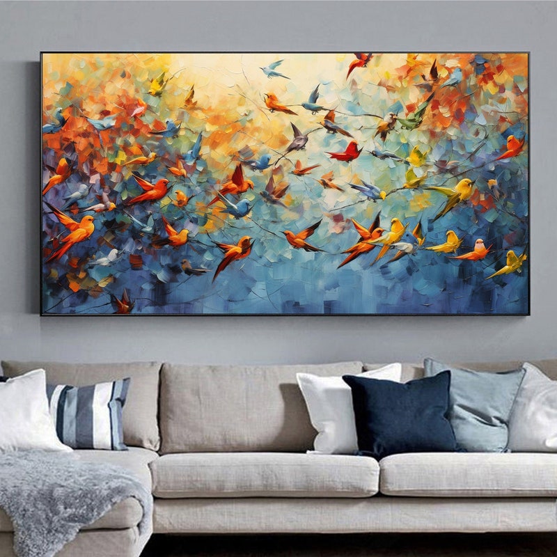 Large Bird Painting - Etsy