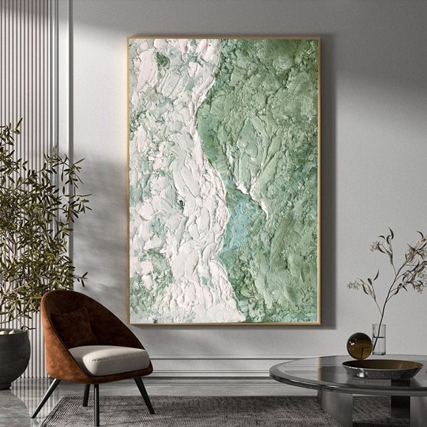 Green Abstract Wall Art - Etsy