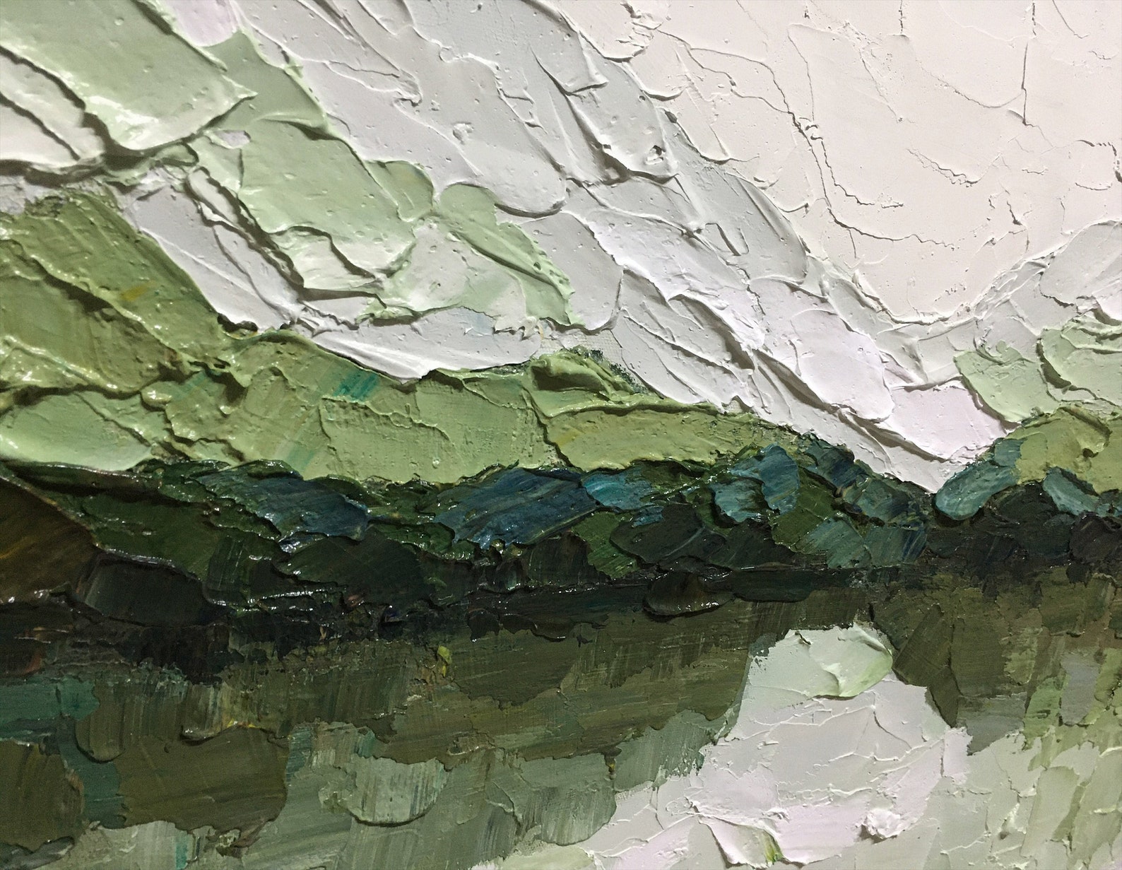 Original Green Painting Large Green Abstract Painting Contemporary Oil ...