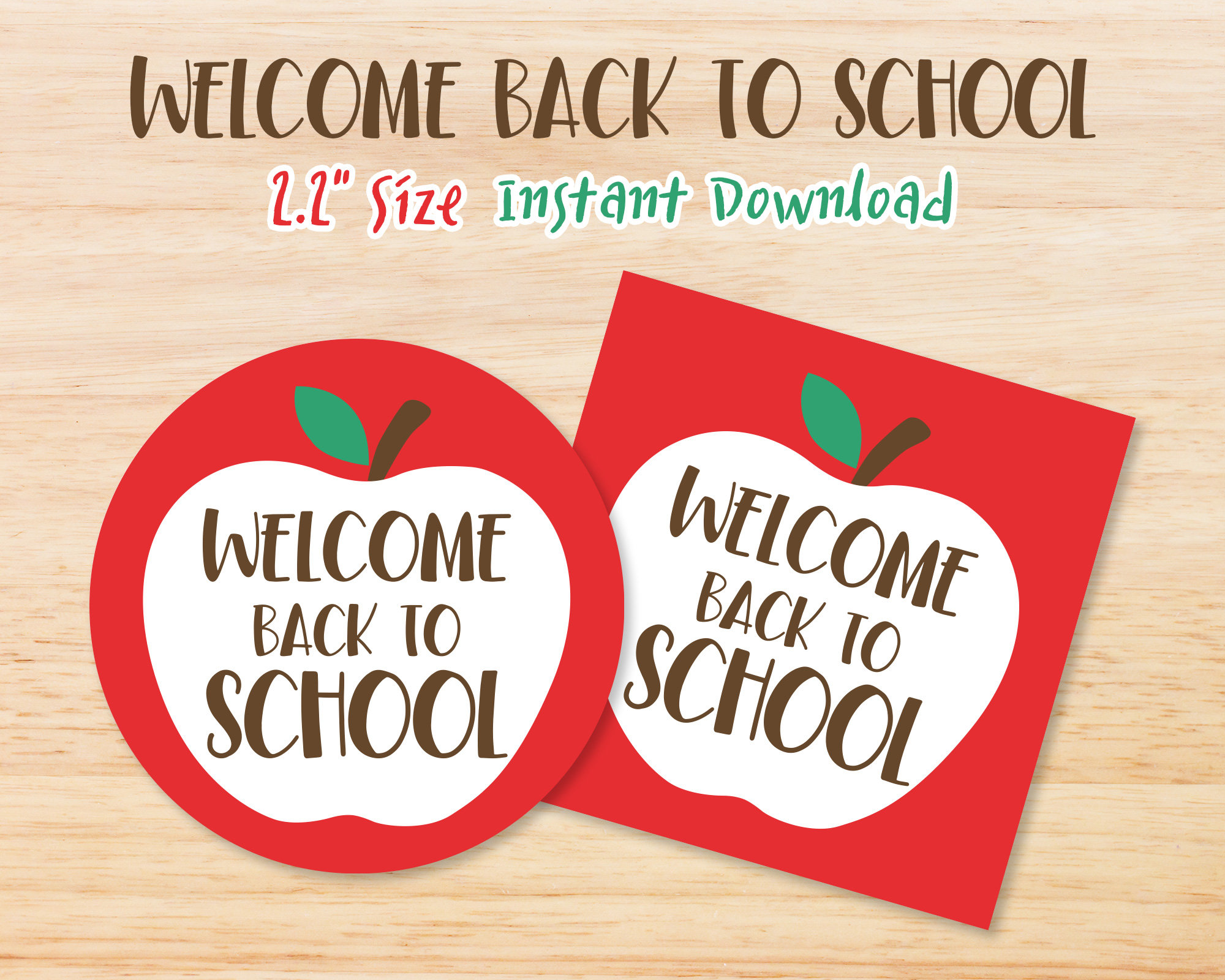 Printable Welcome Back to School Cookie Tags, Classroom Gift Tag, Back ...