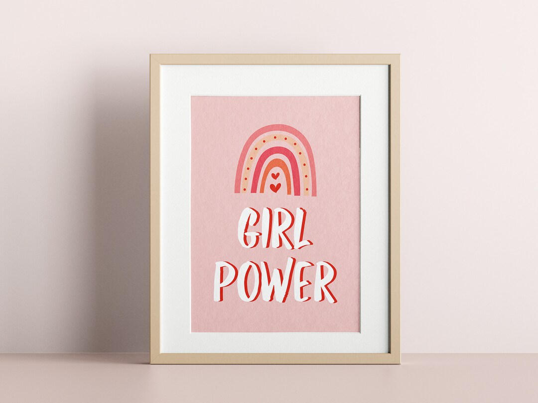 Printable Girl Power Poster, GRL PWR Print, Girl Room Decor, Pink ...