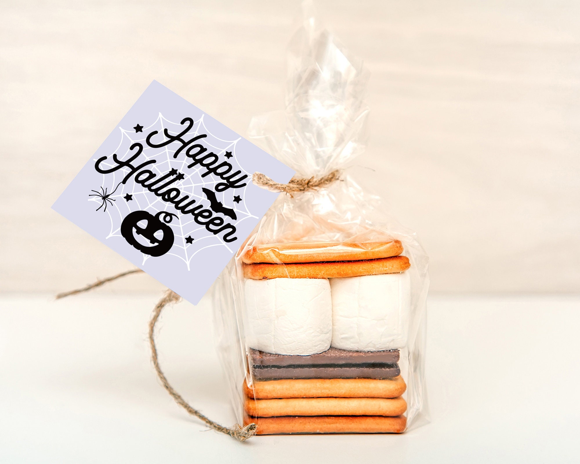 Printable Halloween Gift Tags, Happy Halloween Cookie Tags, 2.2 Round ...