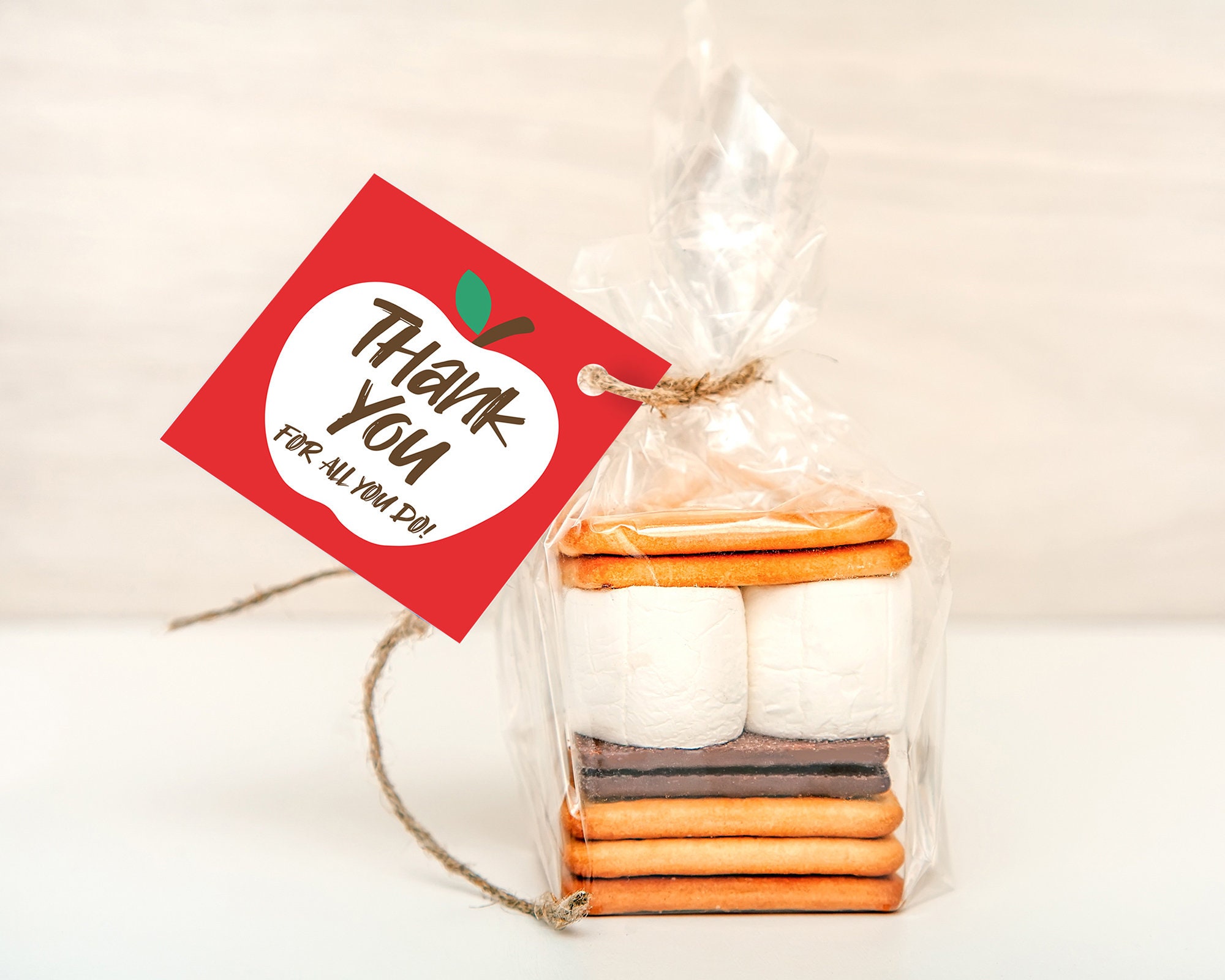 Printable Teacher Cookie Tags, Thank You Teacher Appreciation Gift Tag ...