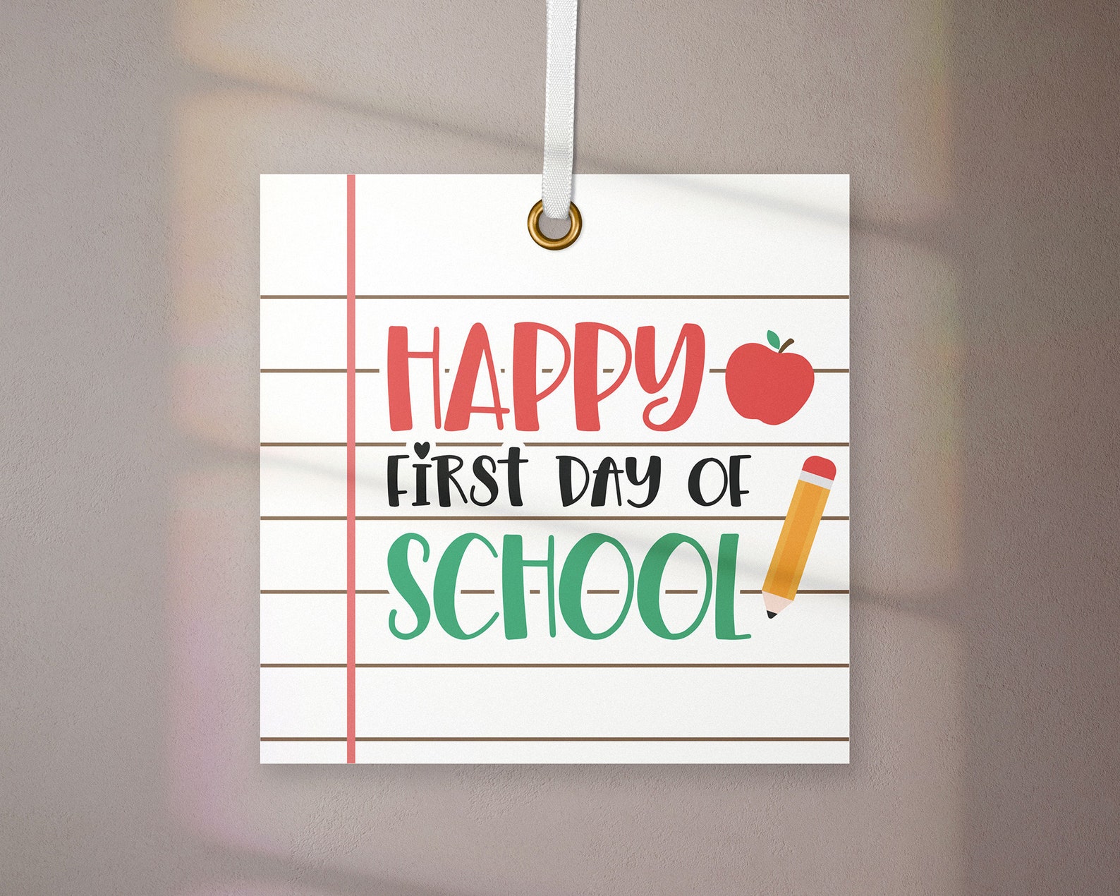Printable Happy First Day of School Tag, Back to School Cookies Tags ...
