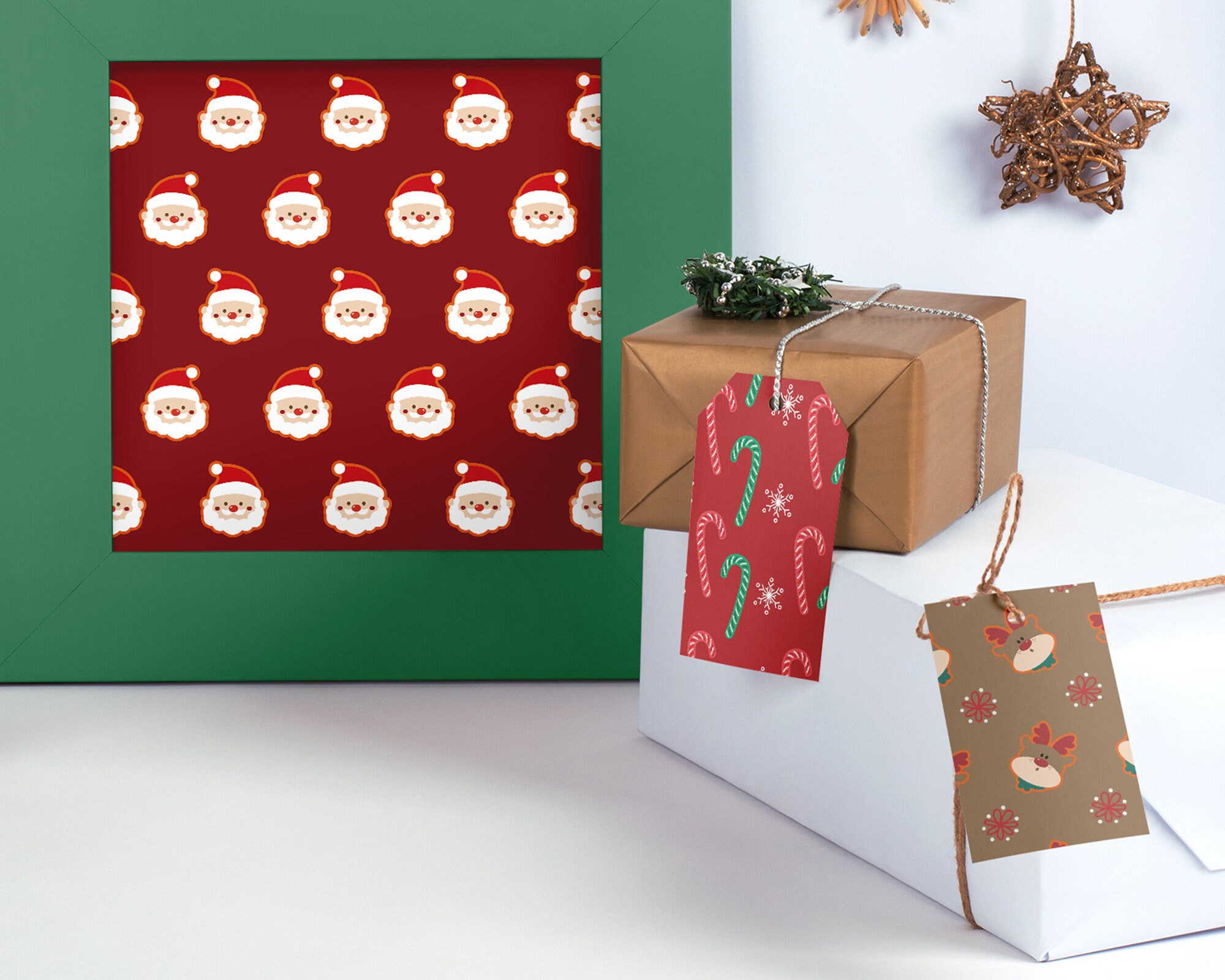 Printable Merry Christmas Digital Paper Pack, Christmas Tree Scrapbook ...