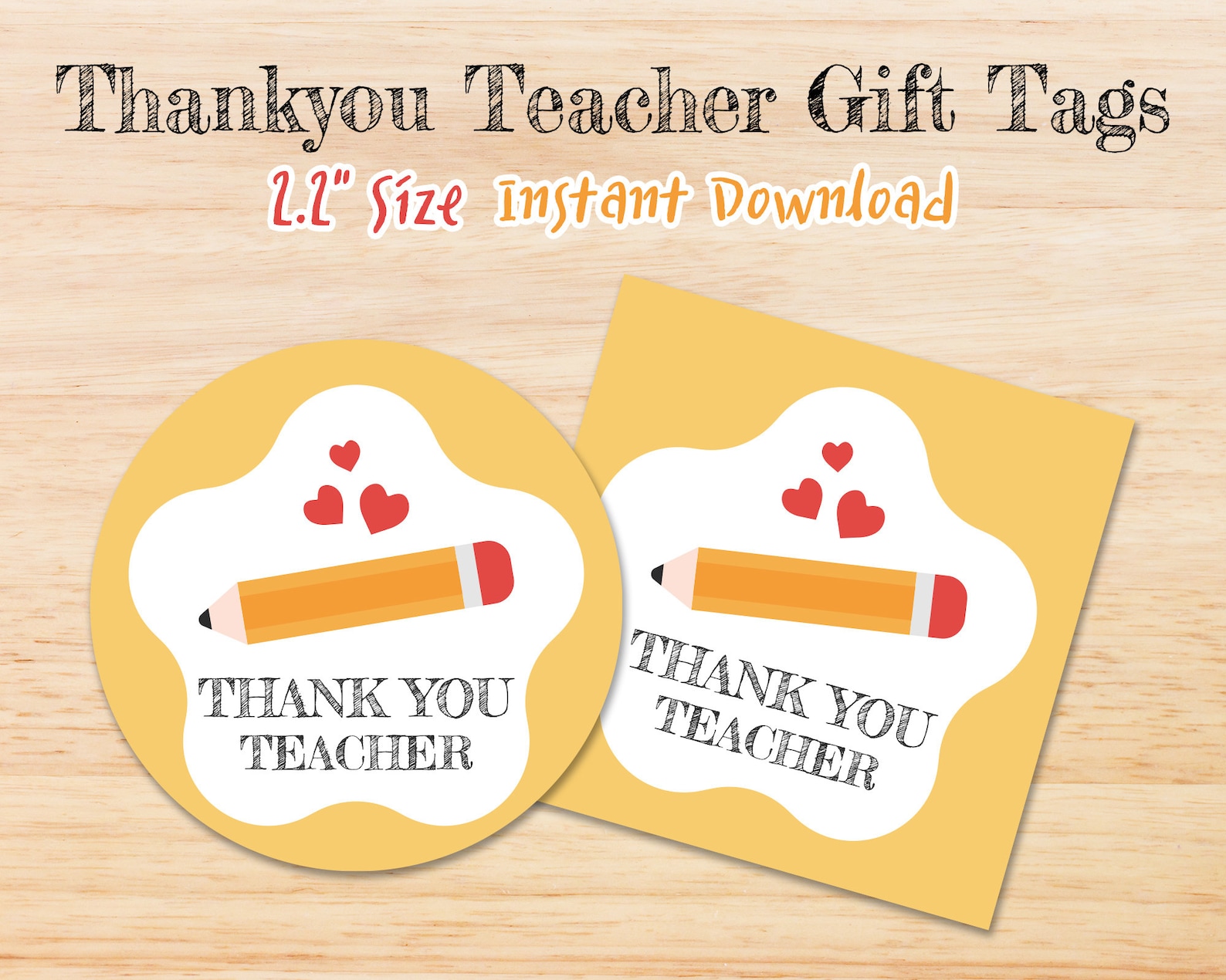 Printable Teacher Cookie Tags, Thank You Teacher Appreciation Gift Tag ...