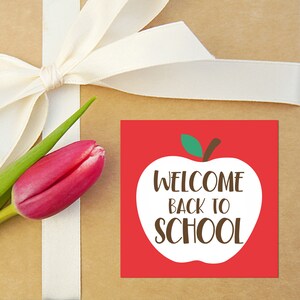 Printable Welcome Back to School Cookie Tags, Classroom Gift Tag, Back ...