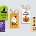 Printable Halloween Gift Tags, Happy Halloween Cookie Tags, Halloween ...